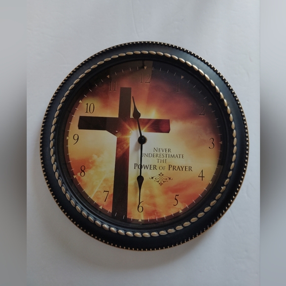 Unmarked | Accents | Spiritual 5 Analog Wall Clock Cross With Sunrise ...